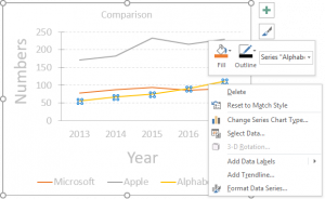 Excel chart components
