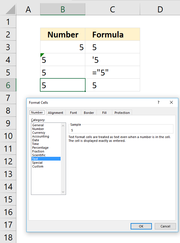 How To Format Numbers As Text