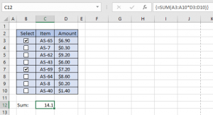 How to use the SUM function