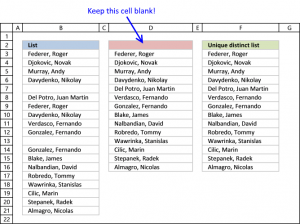5 easy ways to extract Unique Distinct Values