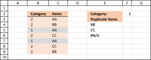 Extract a list of duplicates from a column