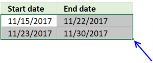 How to create date ranges in Excel