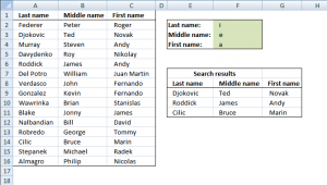 Search for a text string in a data set and return multiple records