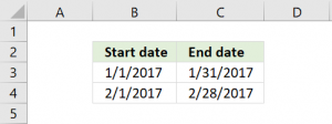 How to create date ranges in Excel