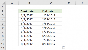 How to create date ranges in Excel