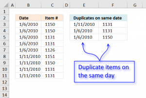 Extract a list of duplicates from a column