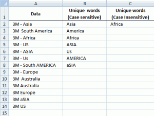 Working with unique values