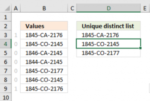 VLOOKUP – Return multiple unique distinct values