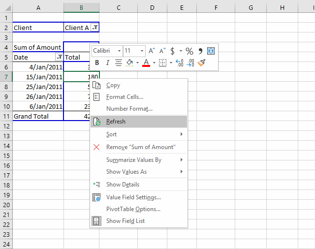 Vba Pivot