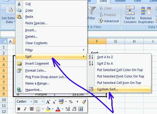 How To Sort A Table In A Custom Order In Excel No Formula