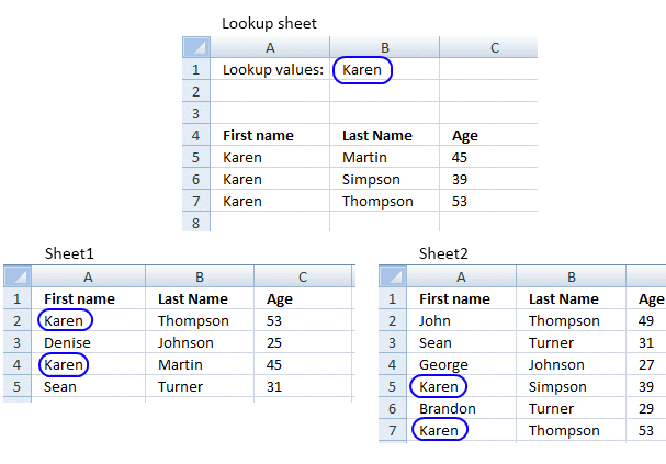 Vlookup Across Multiple Sheets