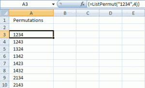 How to create permutations