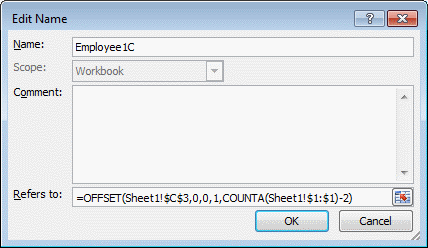 Expanding named ranges