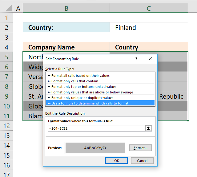 Working With Conditional Formatting Formulas