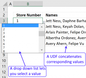 Create dependent drop down lists containing unique distinct values