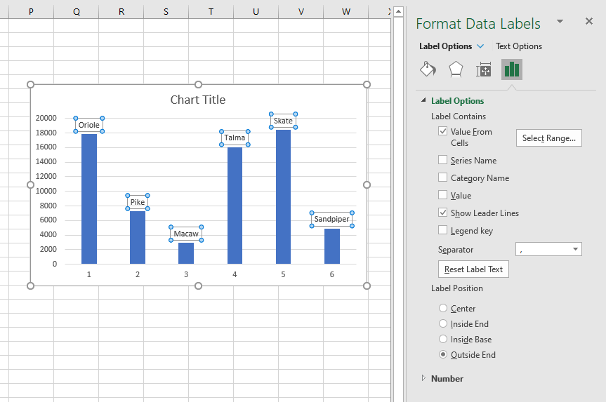 Excel Data Labels Chart