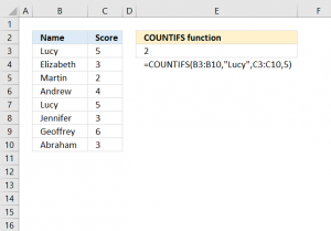 How to use the COUNTIFS function