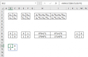 How to use the MMULT function