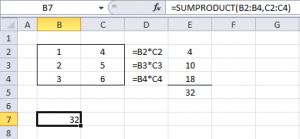 How to use the SUMPRODUCT function