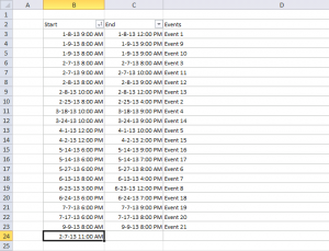 Yet another Excel Calendar