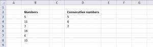 Find all sequences of consecutive dates