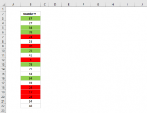 Count cells based on color