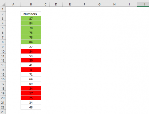 Count cells based on color