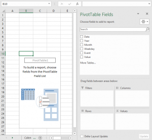 Pivot Table calendar
