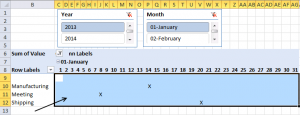Excel calendar