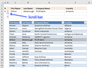 How to use the Scroll Bar