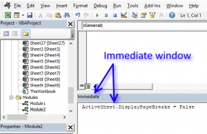 Remove print preview lines (Page Breaks)