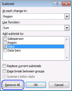 How to use the Subtotal tool