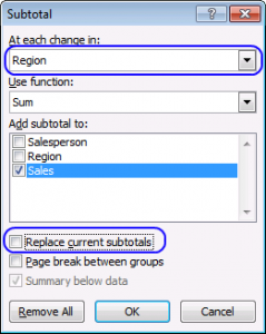 How to use the Subtotal tool