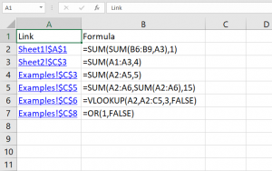 Find cells containing formulas with literal (hardcoded) values
