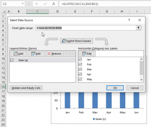 How to add horizontal line to chart