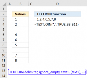 How to use the TEXTJOIN function