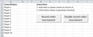 How to generate a round-robin tournament