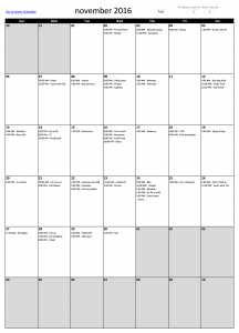 Calendar – monthly view