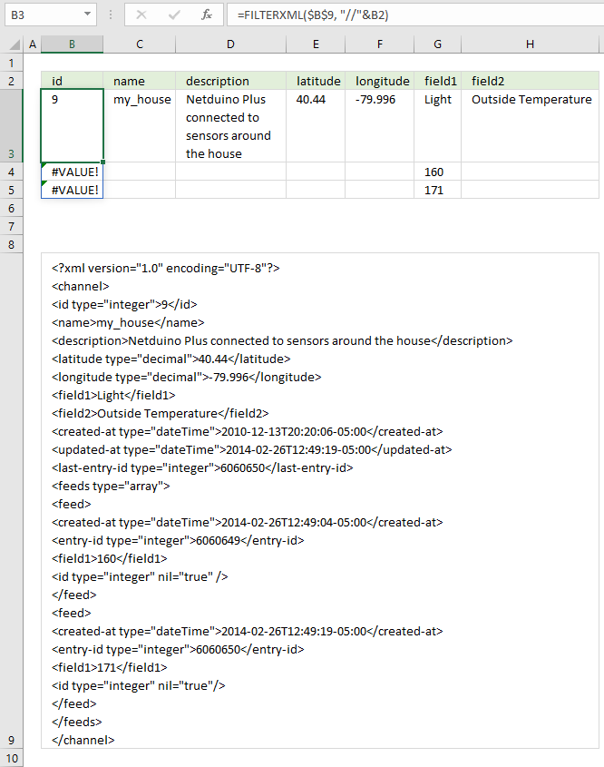 Fetching values from ThingSpeak programmatically