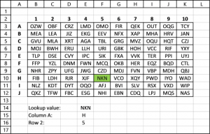 How to perform a two-dimensional lookup