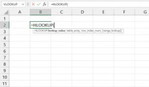 How to use the HLOOKUP function
