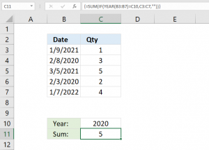 How to use the SUM function