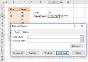 Lookup and return multiple values concatenated into one cell