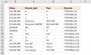 How to use the TEXT function