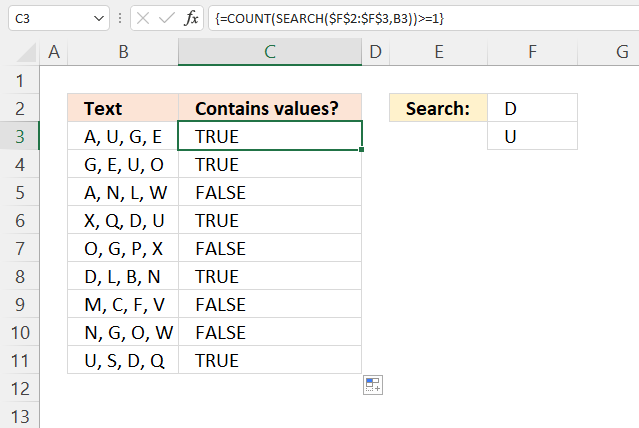 If Cell Contains Multiple Values