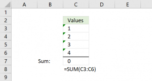 Excel formula not working