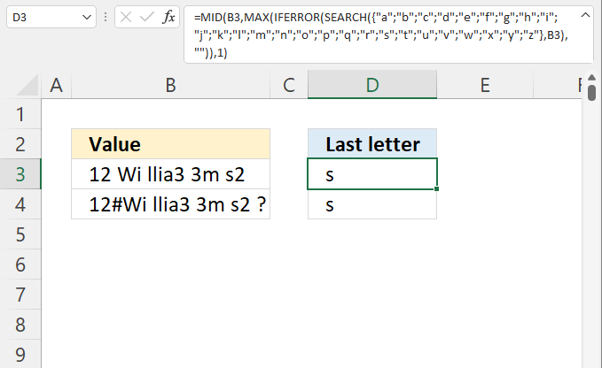 Extract Last Word In Cell