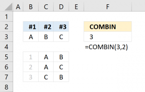 How to use the COMBIN function