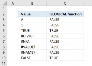 How to use the ISLOGICAL function