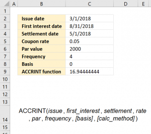 How to use the ACCRINT function